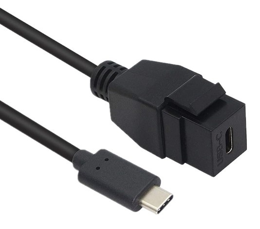 USB 3.1 type-c male to type-c Female Panel Mount Insert Adapter for ...