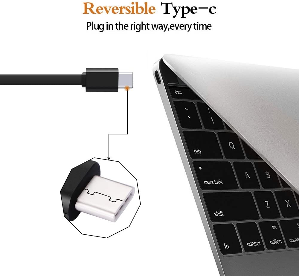 Spring USB Type C power charge cable
